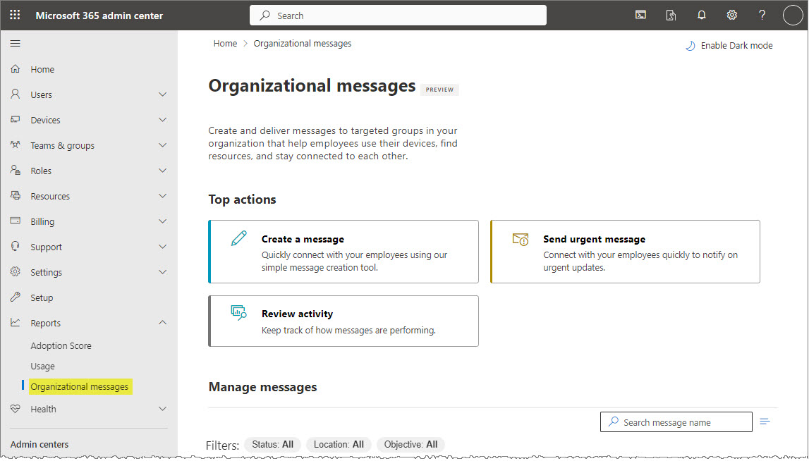 Organizational messages in Microsoft 365 – Mister Cloud Tech